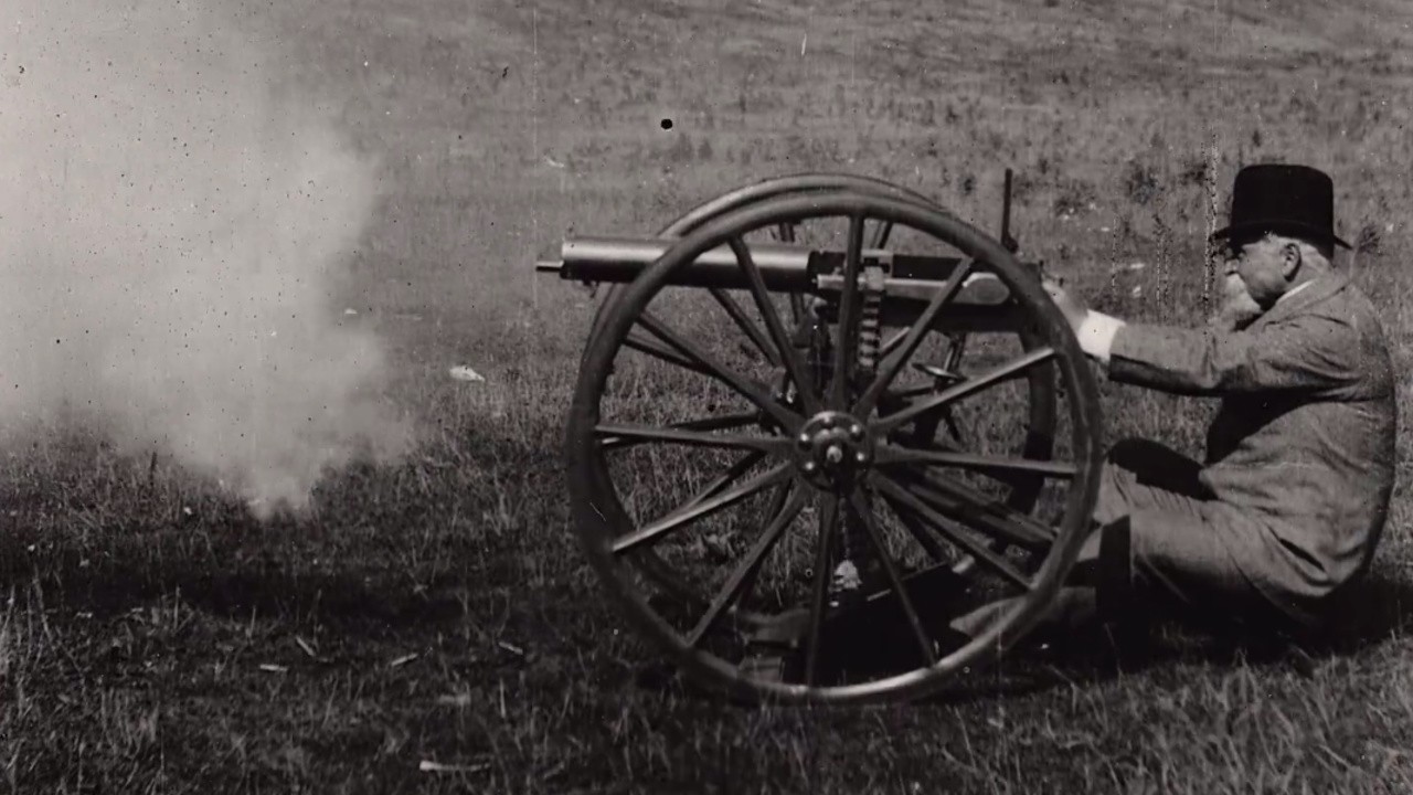 Hiram Maxim and His Quick-firing Gun (1897) | MUBI